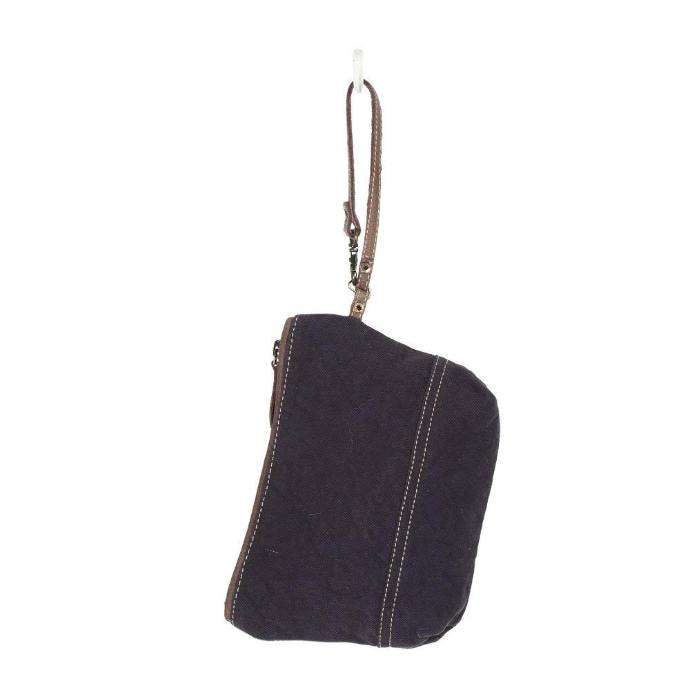 Myra Bag Kilim Upcycled Canvas Wristlet Pouch Bag S-1321