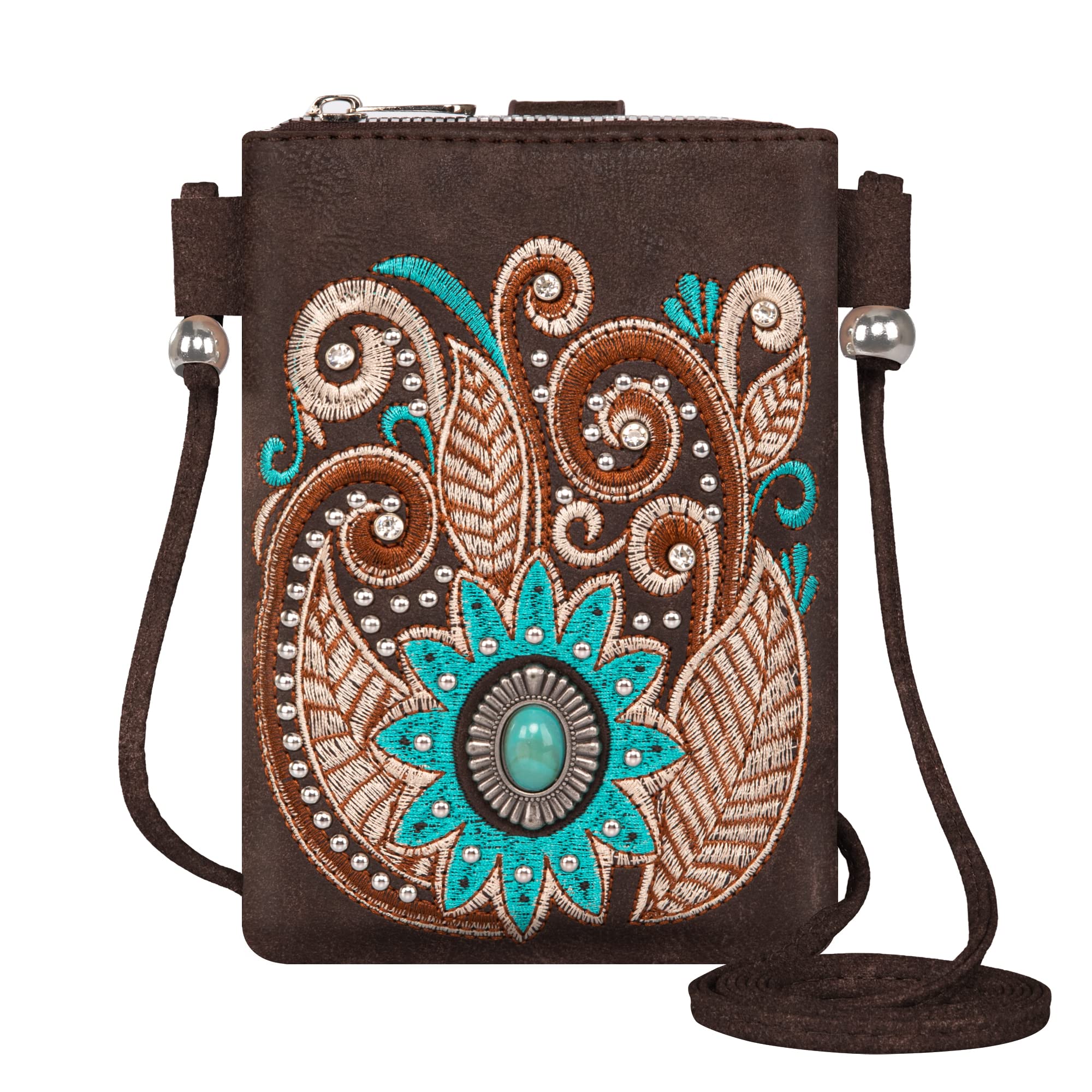 Montana West Cross Body Purse Women's Crossbody Handbags Trendy Crossbody Wallet Western Cute Cell Phone Crossbody Small Phone Purse Womens Purses and Handbags PH02-210CF