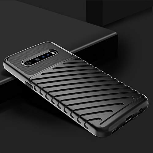Sucnakp for LG V60 Thinq Case LG V60 Case Shock Absorption Anti Scratch Heavy Duty Durable Drop Protection Cell Phone Cover for LG V60 Thinq(LT Black)