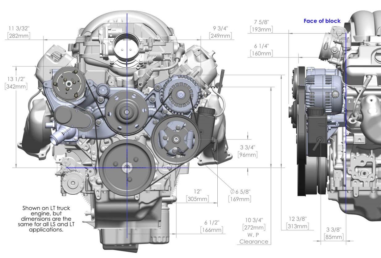 NEW HOLLEY BLACK MID-MOUNT COMPLETE ACCESSORY SYSTEM WITH SD7 A/C COMPRESSOR,ALTERNATOR,POWER STEERING PUMP,TENSIONER,BELT,CRANK DAMPER & PULLEYS,COMPATIBLE WITH GM LS ENGINES