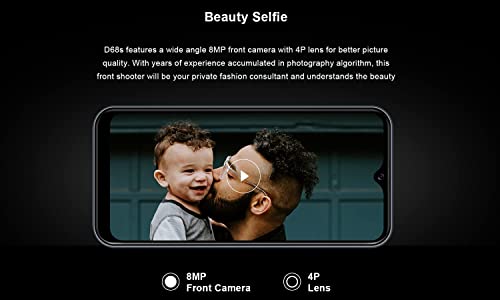 KXD D68S | 4G Unlocked Android Smartphone | 6.1 inch Waterdrop Full-Screen Dual SIM Unlocked Cell Phones | 4000 mAh | 32GB RAM to 128GB Extend | AI Camera 8MP + 8MP Camera | Face Unlock | Android 11
