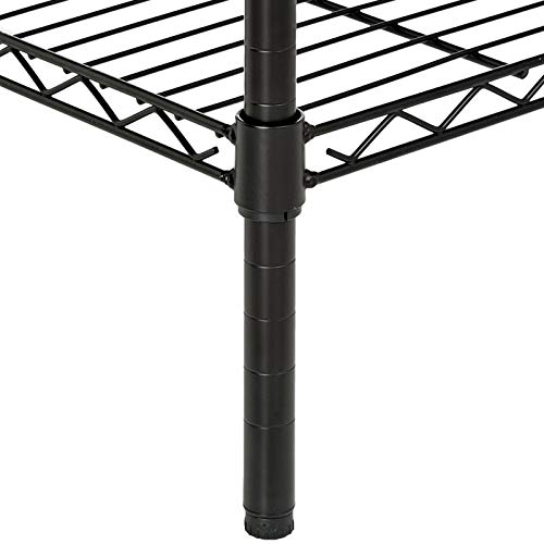 FATFISH 5-Shelf Shelving Unit with Shelf Liners Set of 5, Adjustable Heavy Duty Metal Wire Shelves, 350lbs Loading Capacity Per Shelf Storage Rack(35W X 14D X 71H) ,Black