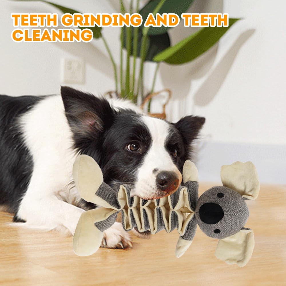 Dog Toys Soft Squeaky Durable Interactive Dog Chew Toys Stuffed Dog Toys Stimulates Puppy Teething Plush Animal Active Chewing Outdoor Reduce Boredom Squeaky Plush Durable Pet Interactive Koala