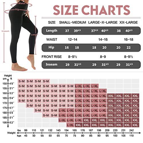 Hmuuo 3 Pack Leggings for Women High Waisted Tummy Control No See-Through Yoga Pants Workout Running Leggings