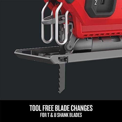 CRAFTSMAN V20 Cordless Jig Saw, 3 Orbital Settings, Up to 2,500 SPM, Bare Tool Only (CMCS600B)