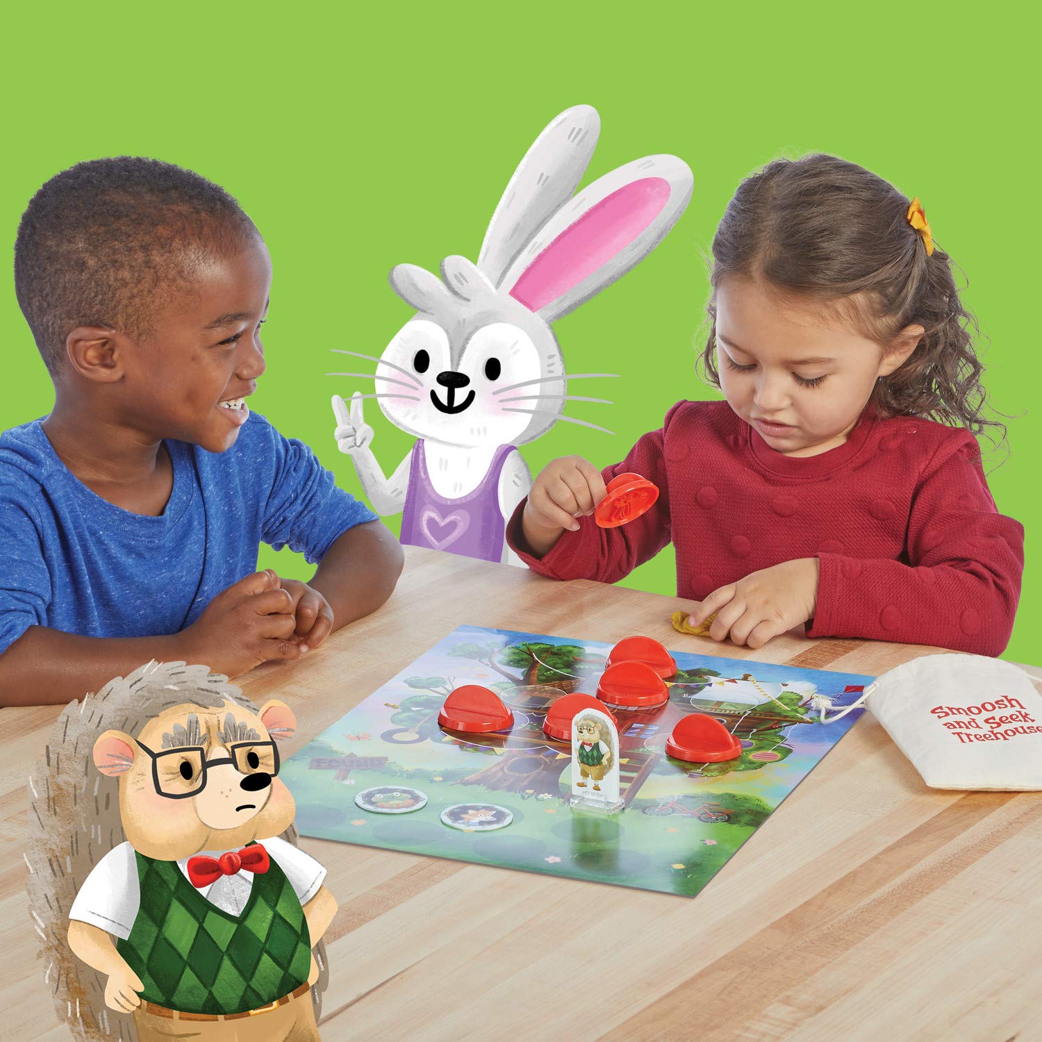 Peaceable Kingdom Smoosh and Seek Treehouse - Cooperative Memory-Matching Game - Use Teamwork to Win! - Perfect for Families with Kids Ages 3 & up