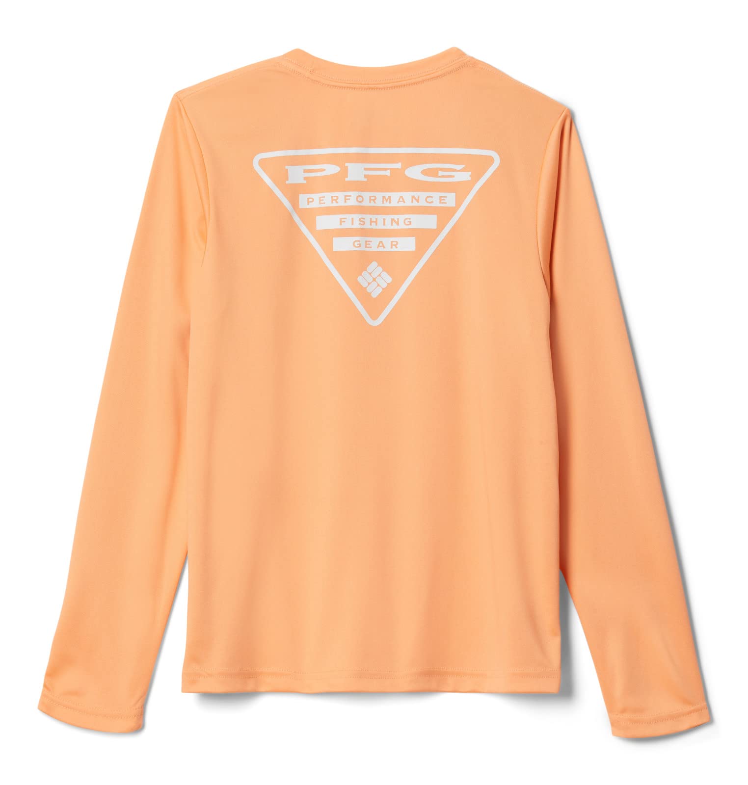 Columbia Toddler Boys Terminal Tackle PFG Triangle Logo Long Sleeve, Sunset Red/White, 4T