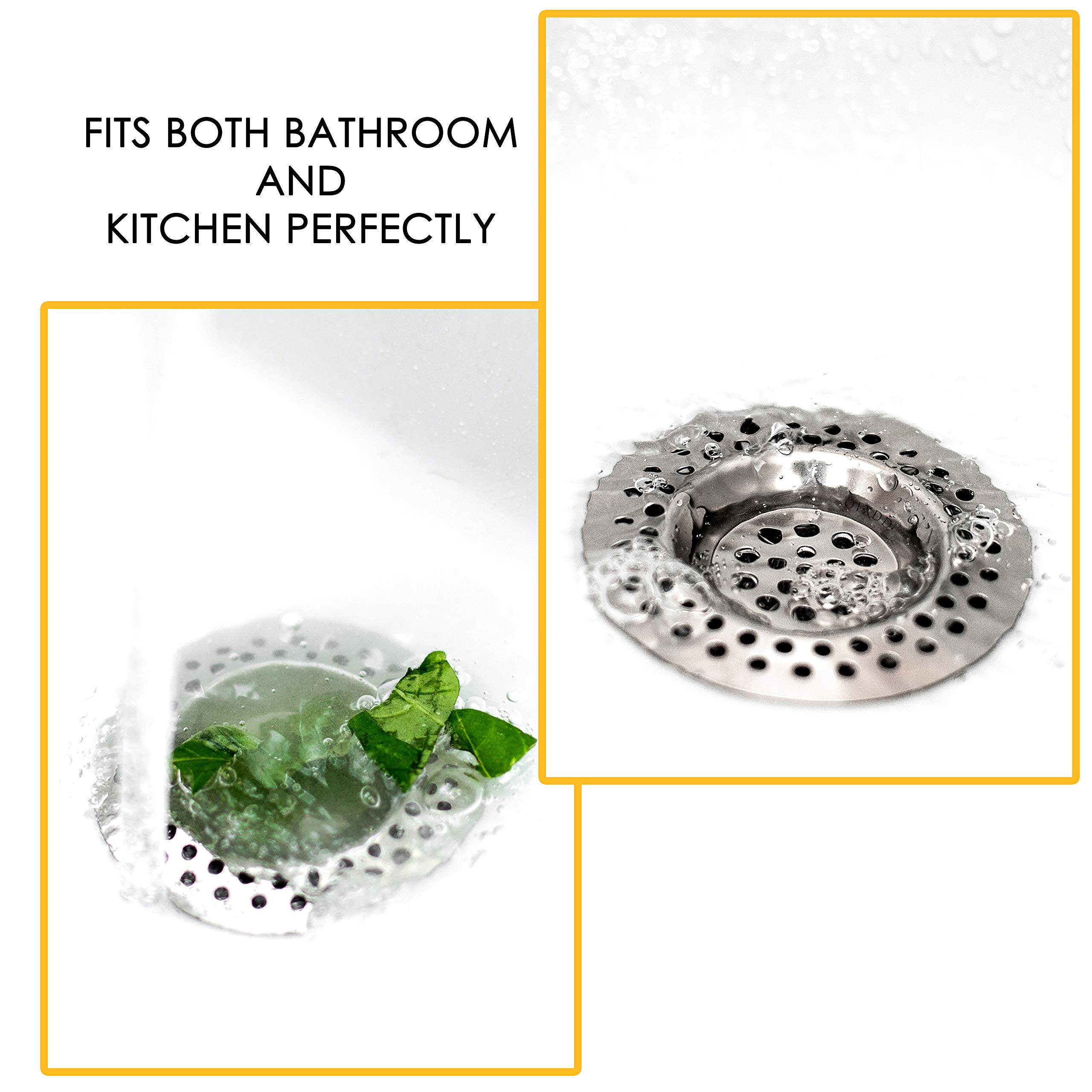 Hair Catcher, Kitchen Sink Strainer, Drain Protector, Hair Catcher, Drain Catcher 3", Spa Drain Cover (Pack of 2)