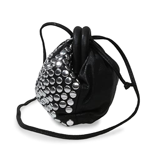Steve Madden womens Nikki-m Steve Madden NIKKI M Studded Crossbody, Black, One Size US