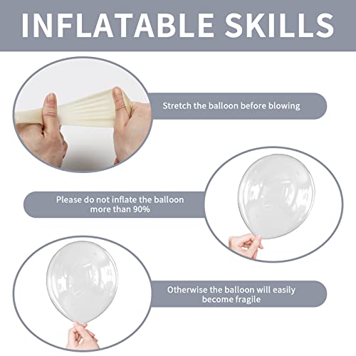 Clear Balloons Different Sizes 151PCS 18/12/10/5 Inch Clear Balloon Garland Arch Kit Quality Transparent Latex Balloons Decorations for Party Birthday Graduation Wedding