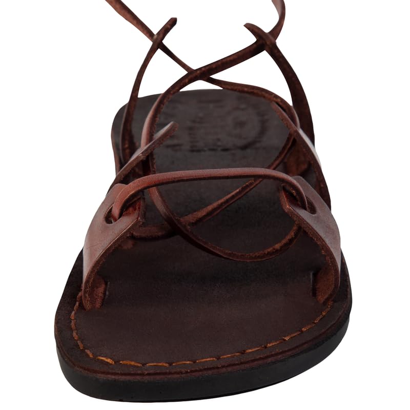 Holy Land Market Unisex Adults/Children Genuine Leather Biblical Sandals/Flip Flops/Slides/Slippers (Jesus) Suede V