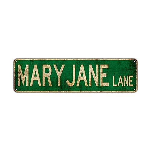 New Retro Metal Mary Jane Lane Vintage Wall Decoration Home Garden Kitchen Art Sign 4x16 inch