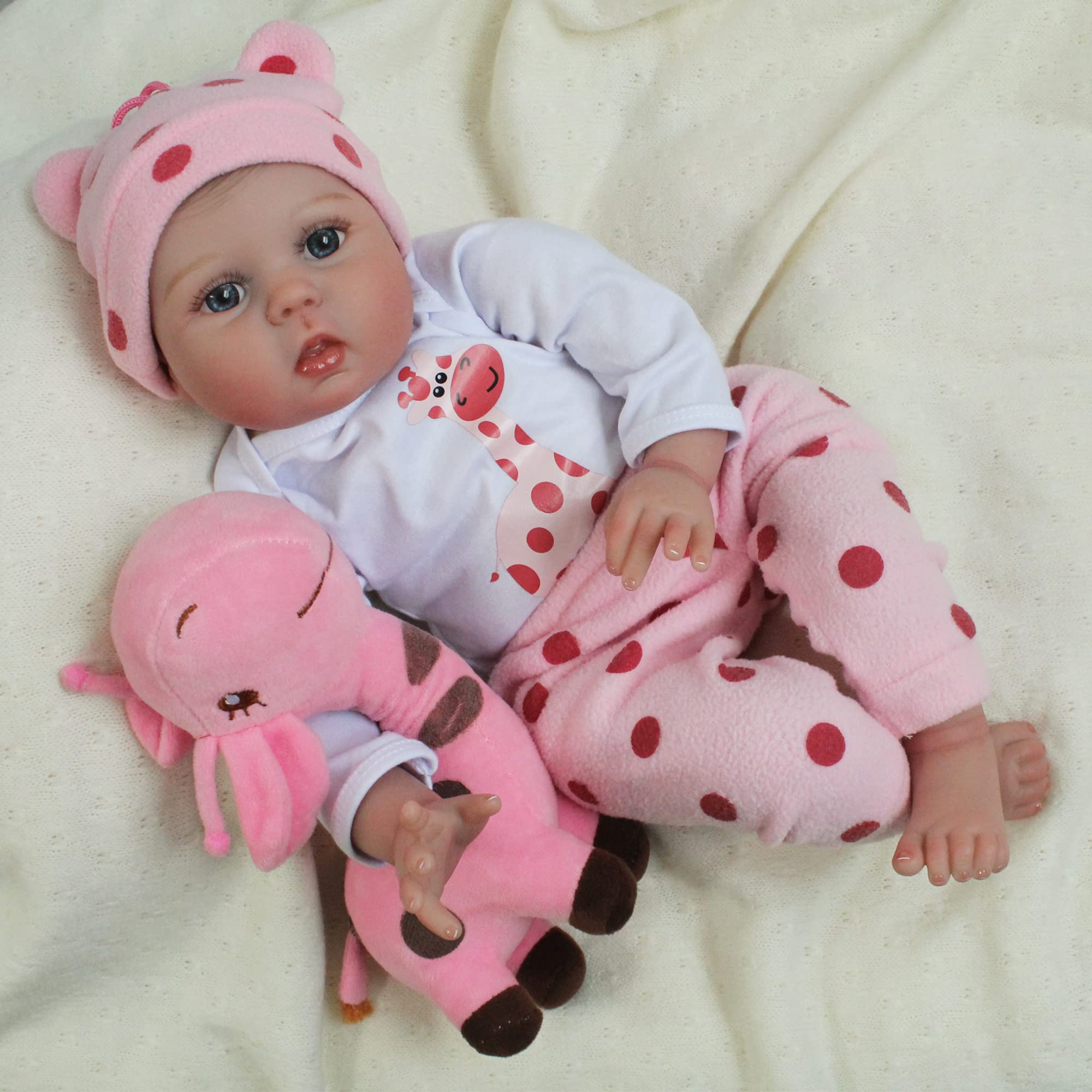 CHAREX Reborn Baby Dolls - 22 inches Realistic Newborn Soft Vinyl Baby Dolls Toy for Kids Age 3+