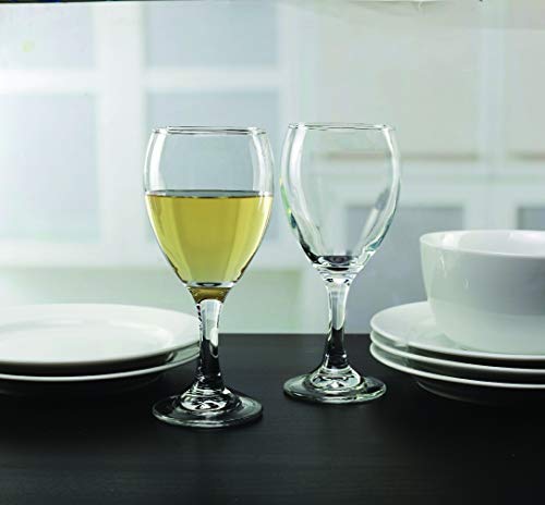 Circleware Vine Wine Glasses Set of 4, All-Purpose Elegant Entertainment Party Beverage Glassware Drinking Cups for Water, Juice, Beer, Liquor, Whiskey and Bar Dining Decor Gifts, 11.5 oz, Clear