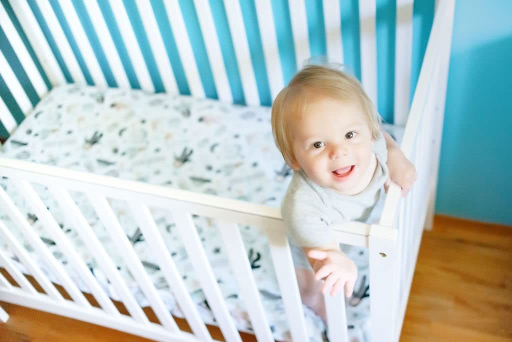 Everyday 2 Pack Fitted Crib Sheet, 100% Soft Breathable Microfiber Sheets, Fits Standard Size Crib Mattress 28in x 52in, Nursery Sheet – Astronauts + Light Blue (LA 01 ALB)
