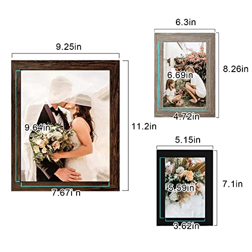 LUCKYLIFE Gallery Wall Frame Set, Picture Frames Collage 10-Pack for Wall or Tabletop with 8x10 5x7 4x6 Frames in 3 Different Finishes