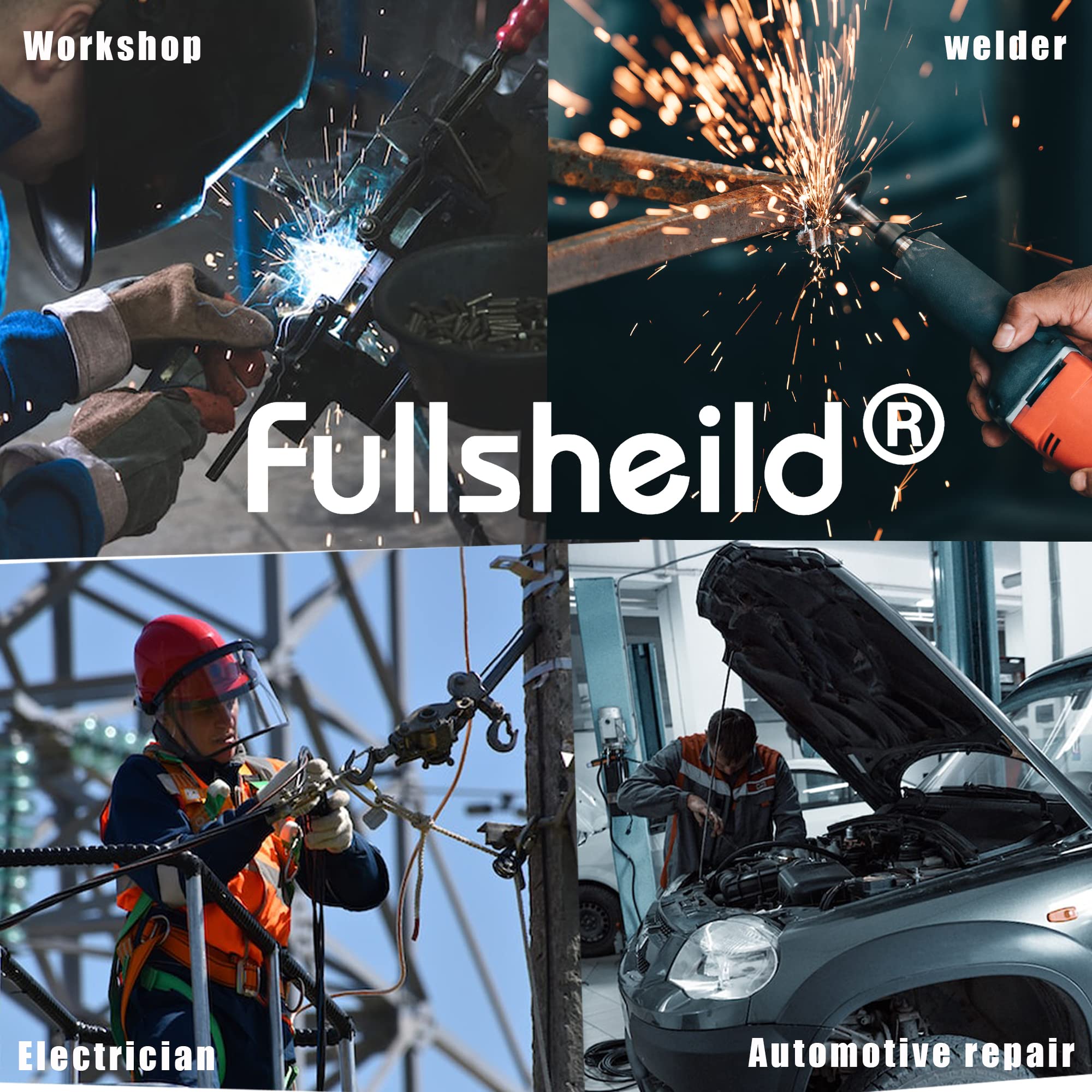 Fullsheild Reversible Welding Cap Flame Resistant CAT 2 Protective FR Welder Hats 6 Pannel Midweight Printed for Men Women 2PCS 7 1/2