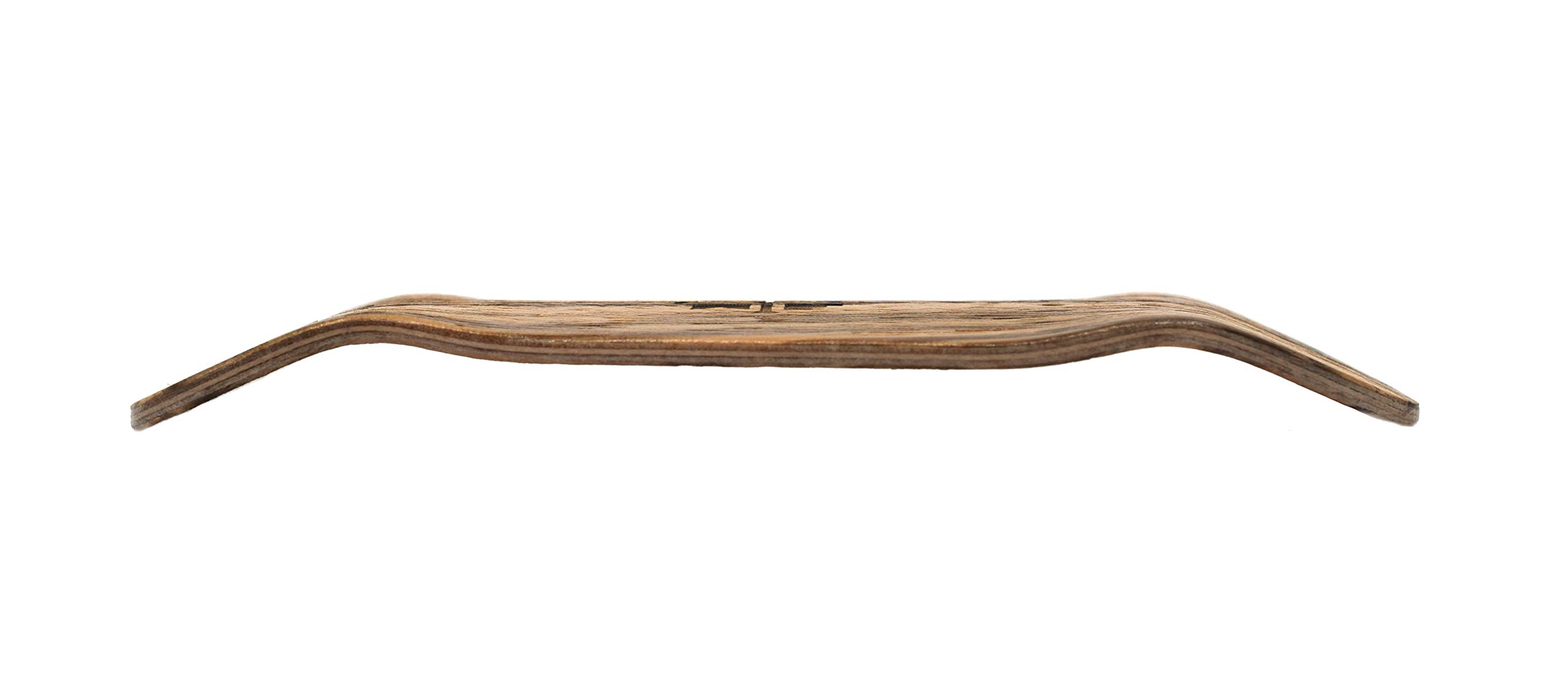 Wooden Fingerboard Carlsbad Cruiser Deck, Zebrawood - 34mm x 100mm - Handmade, Pro Shape & Size - Five Plies Wood Veneer - Includes Prolific Foam Tape - Teak Tuning
