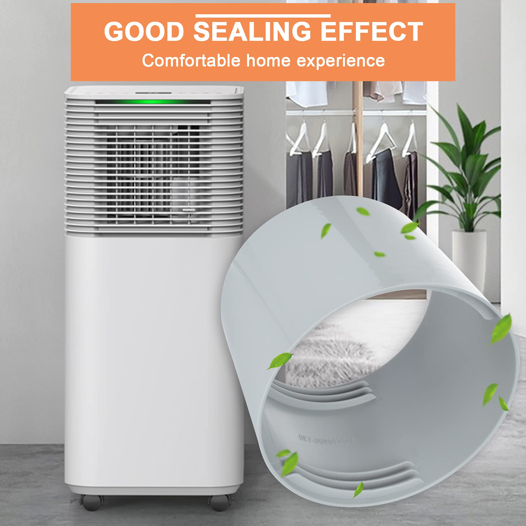 Portable Air Conditioner AC Hose Extention Coupler, Air Conditioner Exhaust Hose Coupler Connector Window Adapter for Sliding Door Window Vent, Portable Air Conditioner Parts Unit Tube Connector