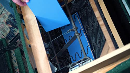SagsAway 4 Piece Sagging Recliner DIY Repair Kit. No Tools Needed. High Density, Flexible Foam Padding Reinforcement. Four 18 Inch Firm Supports Per Set, Per Seat to Extend The Life of Recliners, Blue