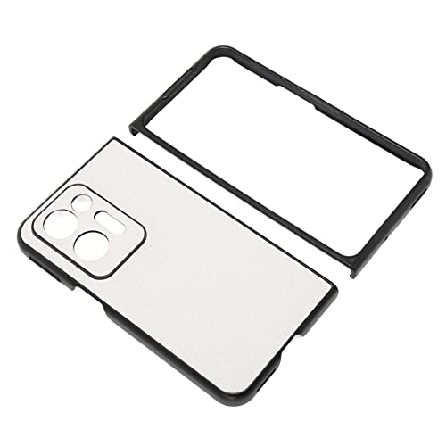 for Oppo Find N2 Shiny Phone Case, Ultra Thin and Slim Shockproof Protection Case, Anti Drop Foldable Phone Protective Cover for Oppo Find N2 (White)