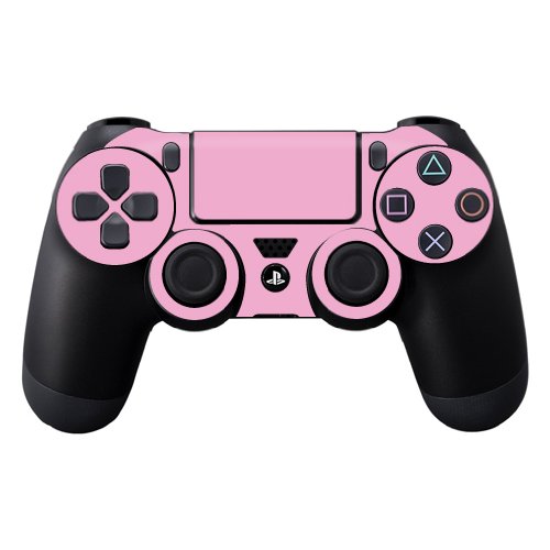 MightySkins Skin Compatible with Sony PS4 Controller - Solid Pink | Protective, Durable, and Unique Vinyl Decal wrap Cover | Easy to Apply, Remove, and Change Styles | Made in The USA