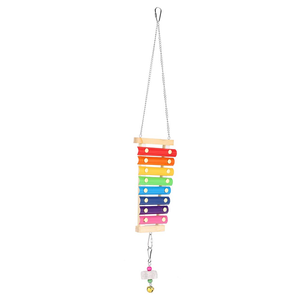 Wooden Xylophone, Hen Suspended Xylophone, A Beautiful Sound Bright Colors Crisp Sound for Chickens Parrots Lawn Yards
