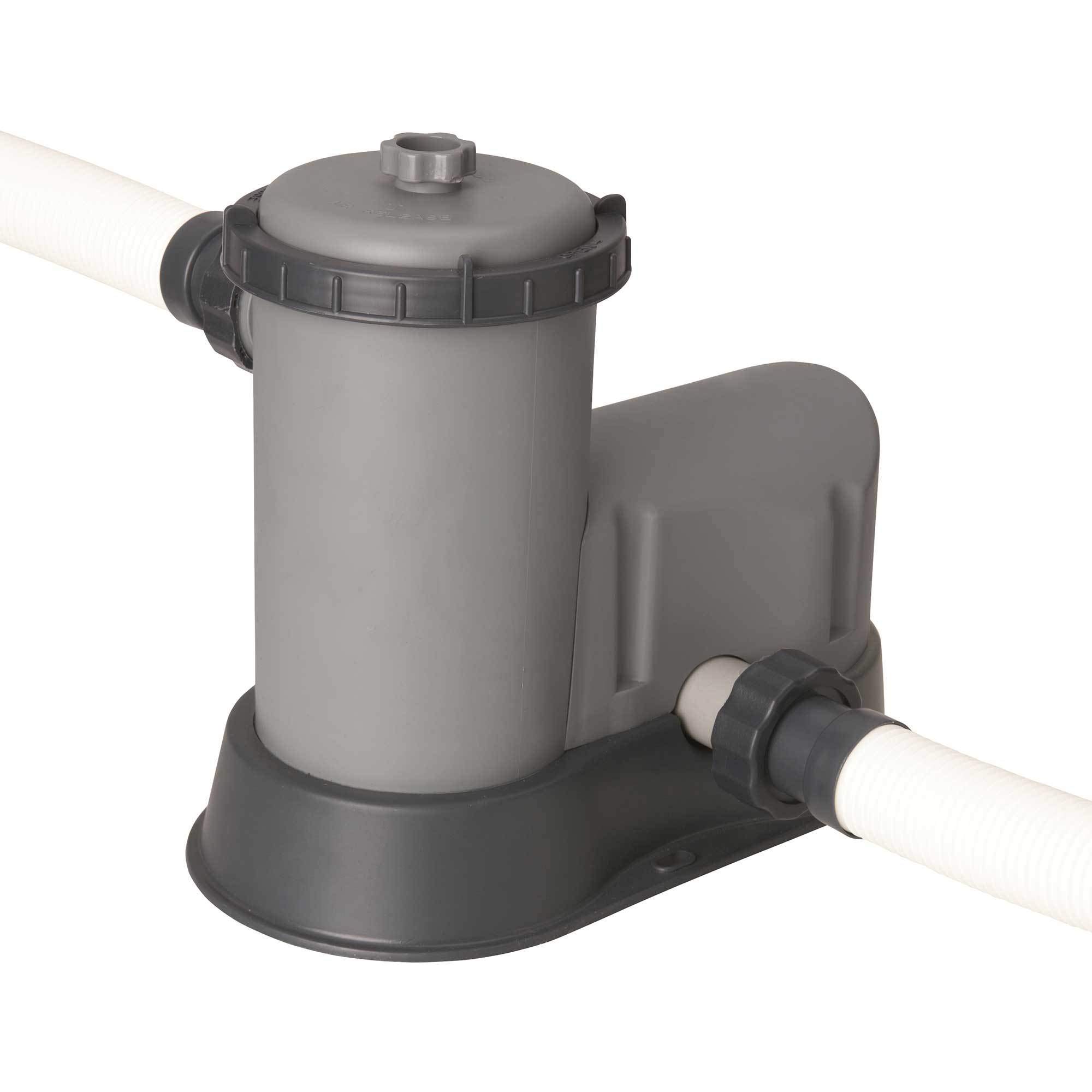 Bestway 16ft x 48in Power Steel Framed Pool Set & Surface Skimmer Debris Cleaner
