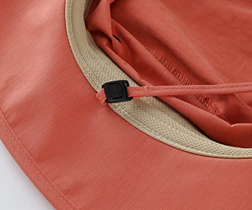 Home Prefer Summer UPF 50+ Men's Sun Hat Wide Brim Fishing Hat Womens Bucket Safari Hat (Burnt Orange)
