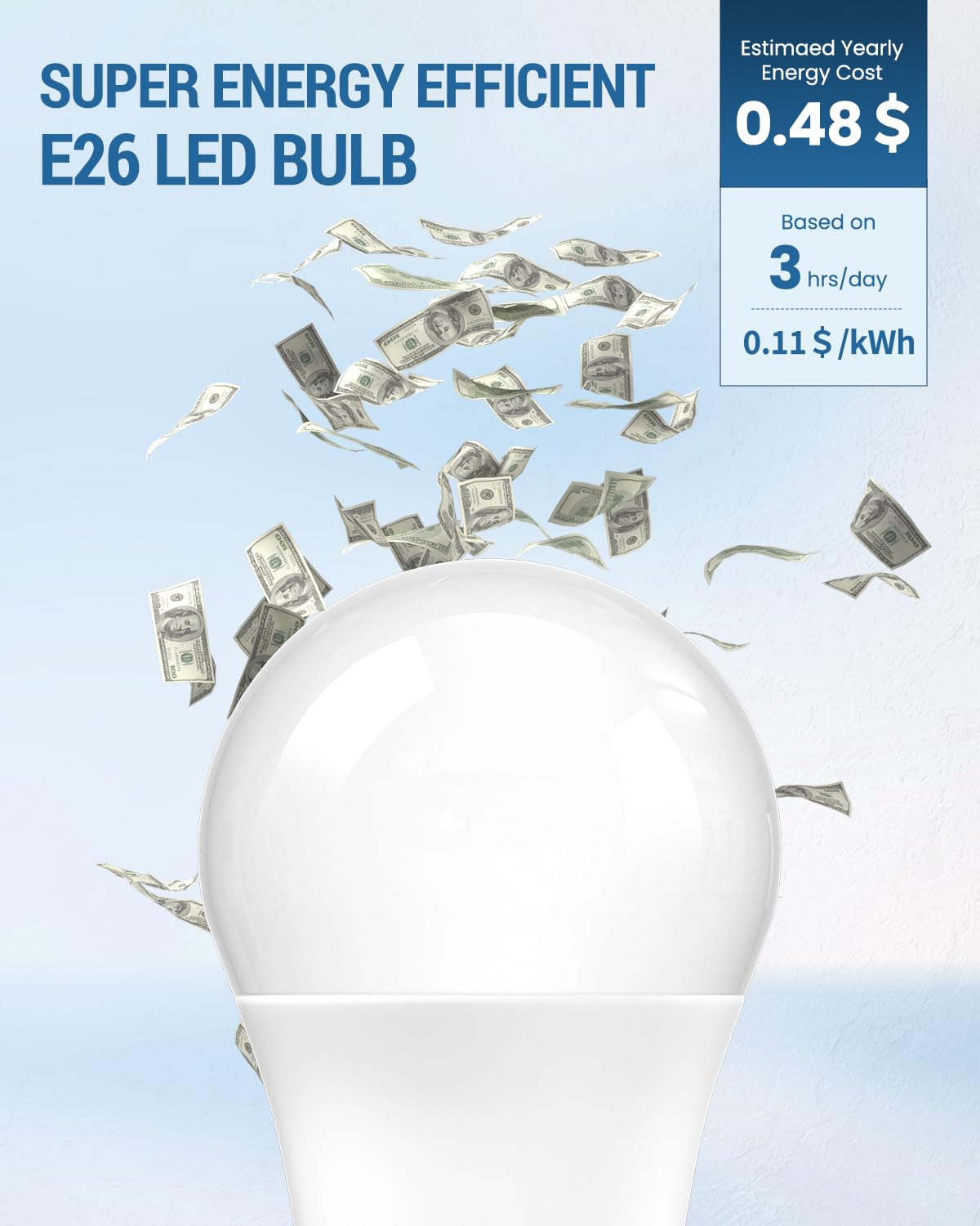 DoRight E26 Refrigerator LED Light Bulb, 5W A15 5000K Daylight White Fridge Waterproof Bulbs, 5W 400LM 40W Equivalent Freezer Bulb, 120V E26 Standard Base Light Bulbs for Home, Non-Dimmable, Pack of 2