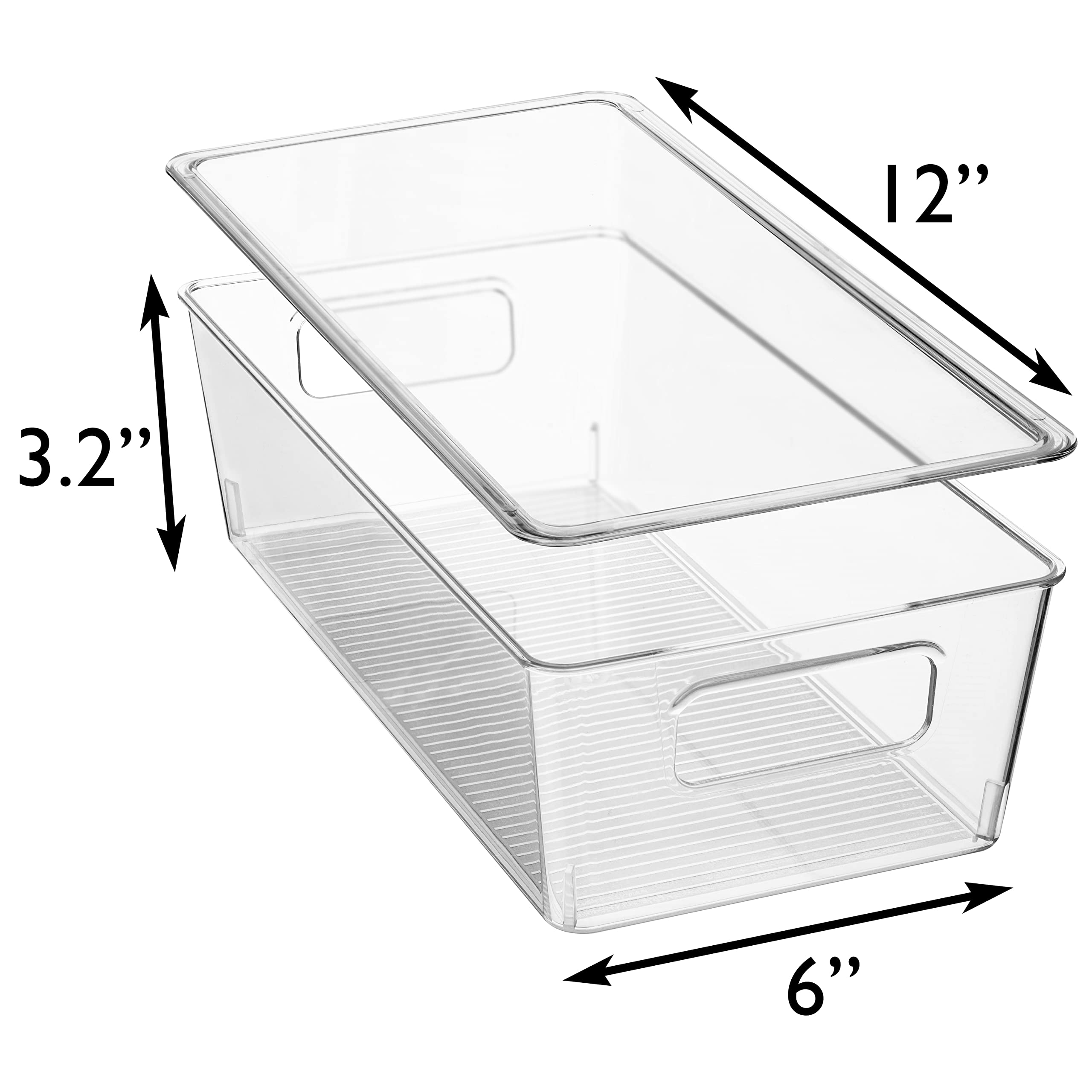 ClearSpace Plastic Pantry Organization and Storage Bins With Lids β Perfect for Kitchen, Fridge, Refrigerator,Cabinet Organizers