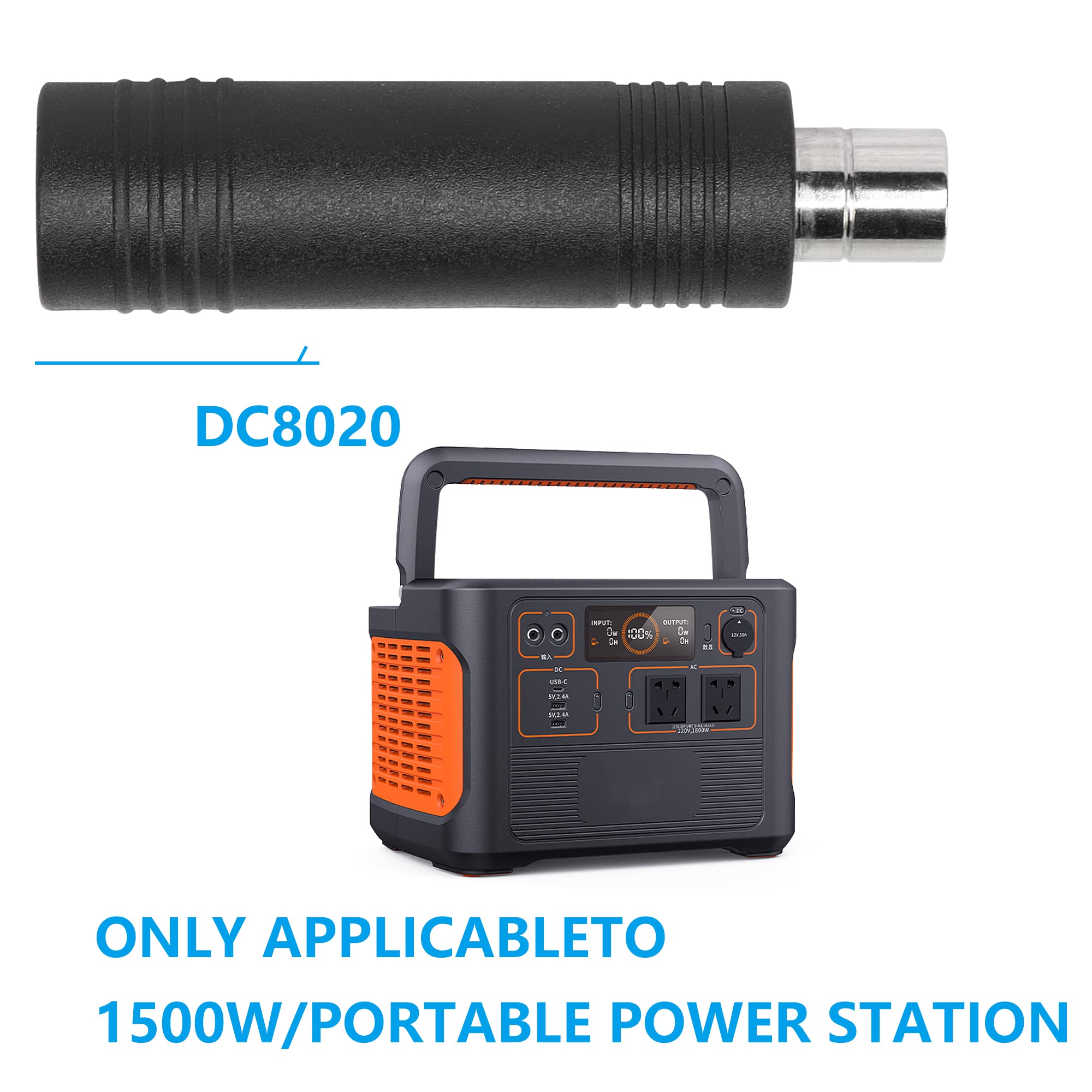 CERRXIAN DC 7.9mm x 0.9mm to DC 8.0mm x 2.0mm Adapter,DC 8mm Female to DC 8020 Male Converter for Solar Panel RV Portable Power Station(7909-8020)(2-Pack)