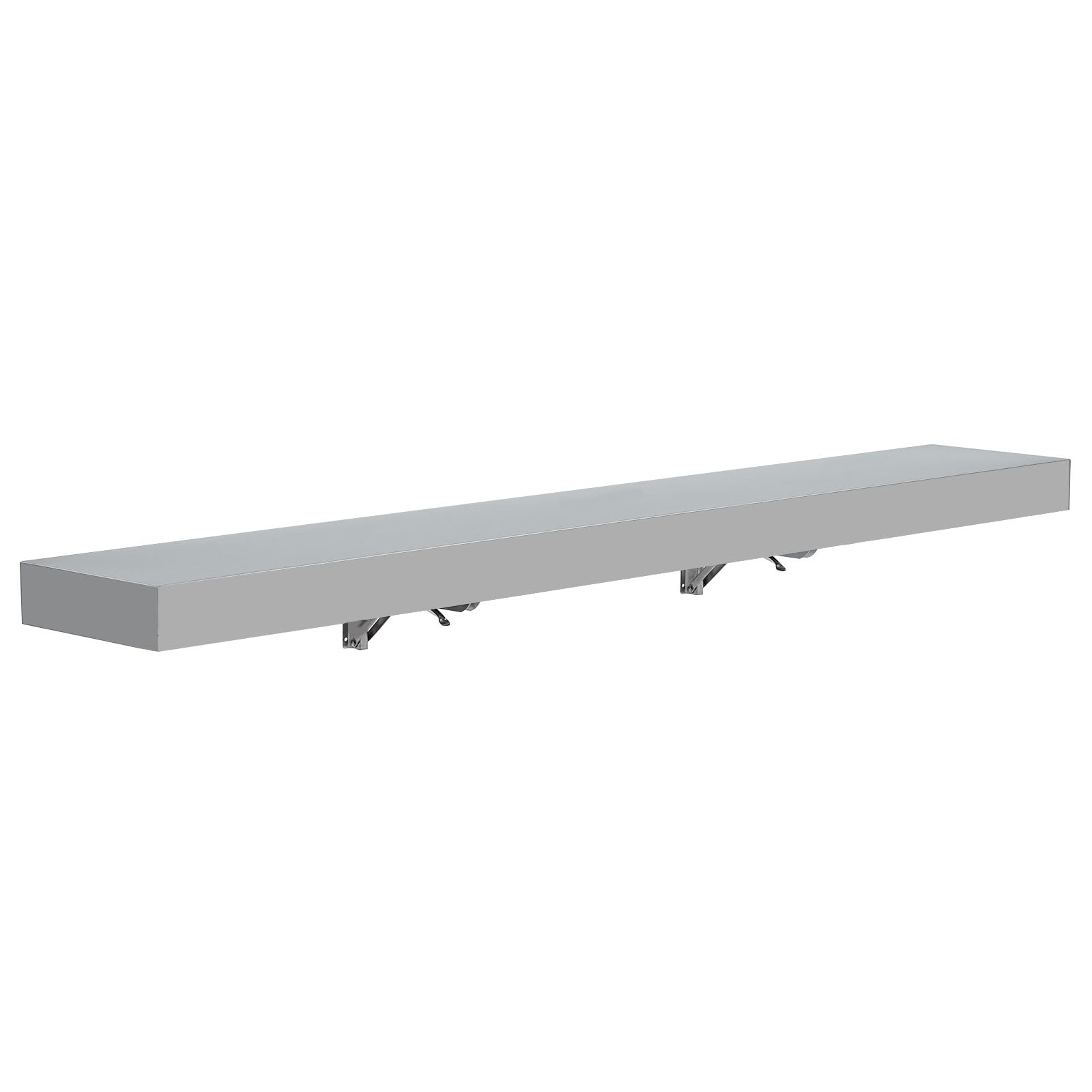 ExploreHorizon Folding Concession Shelf 72" x 12" - 304 Stainless Steel, Wall Mount, Drop Down, for Food Truck, BBQ, Restaurant