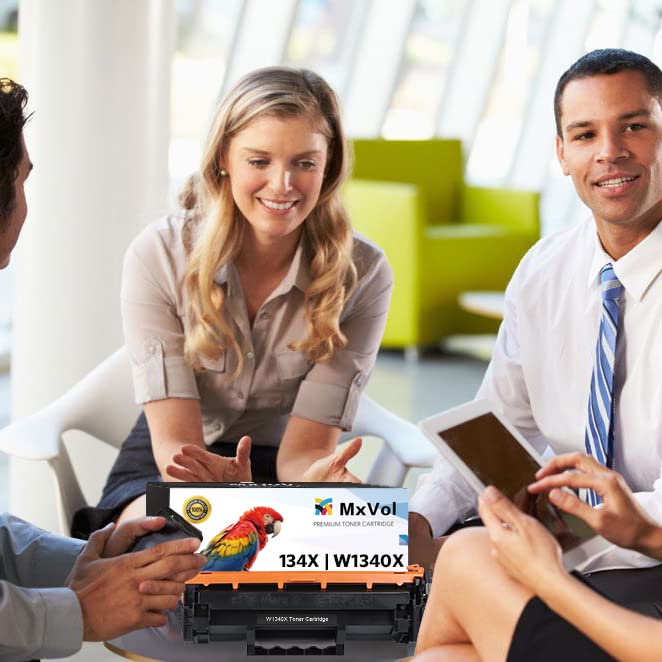 MxVol (NO CHIP) Compatible HP 134X W1340X 134A W1340A Toner Cartridge (2,400 Pages x 2) High Yield Black Toner use for HP MFP M234dw M234sdw M209dw M234 M209 Printer, 2-Pack