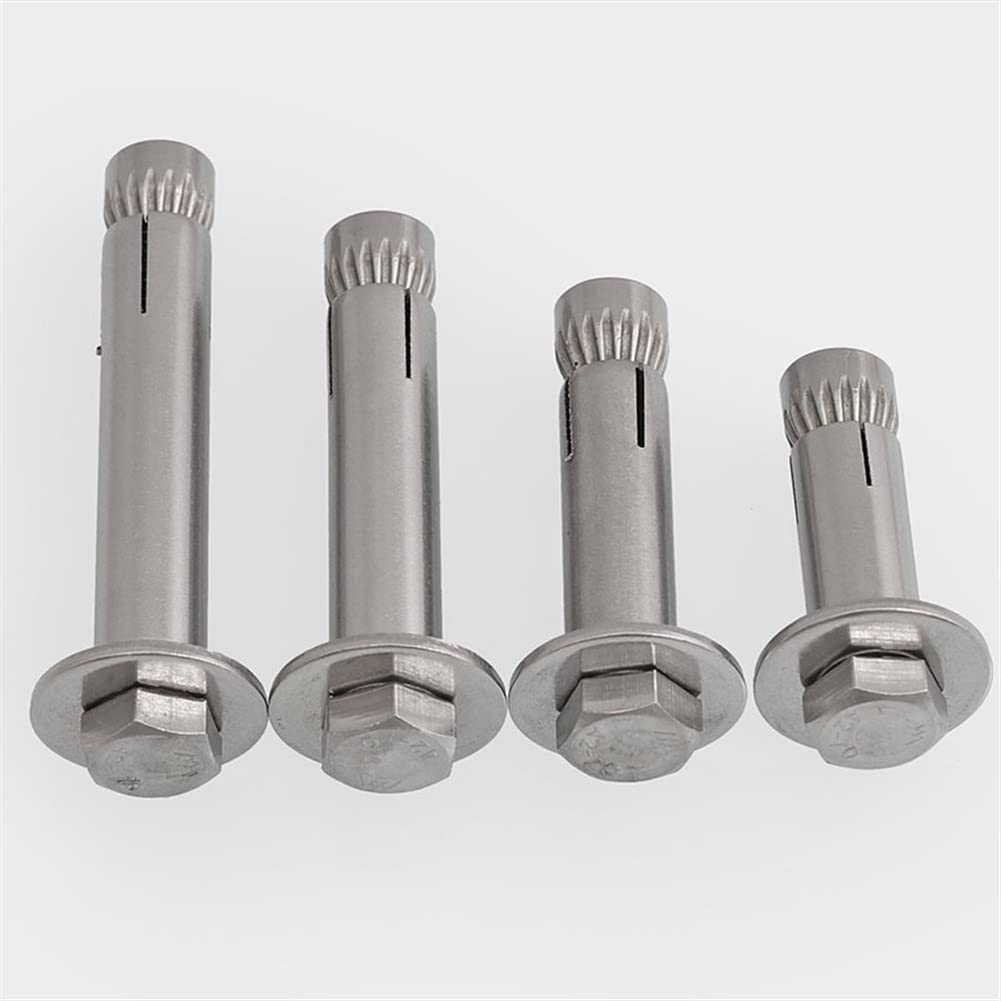 Expansion Bolts,Stainless Steel Expansion Screw Shield Anchor with Hex Bolt for Bracket Connecting Fastener Air Conditioning Wall Fixing Screw Anchor Bolts (Size : M12X80 1pcs)
