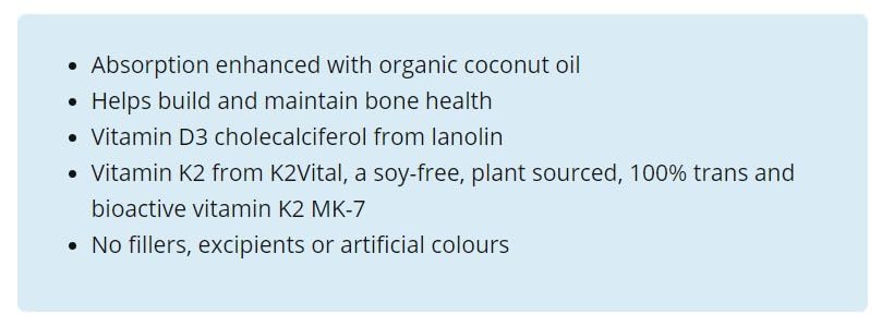 CanPrev D3 & K2 - D3 1000IU & K2 120cg in Organic Coconut Oil, 240 Softgels