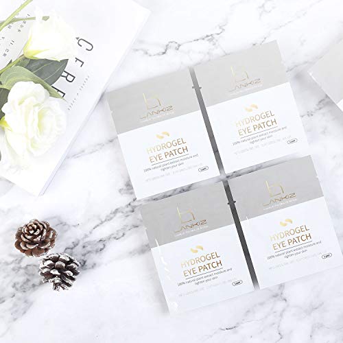 LANKIZ Eye Pads for Lash Extensions Under Eye Gel Pads for Eyelash Extensions Lint Free Hydrogel Eye Patches Eyelash Extension Supplies 100 pairs