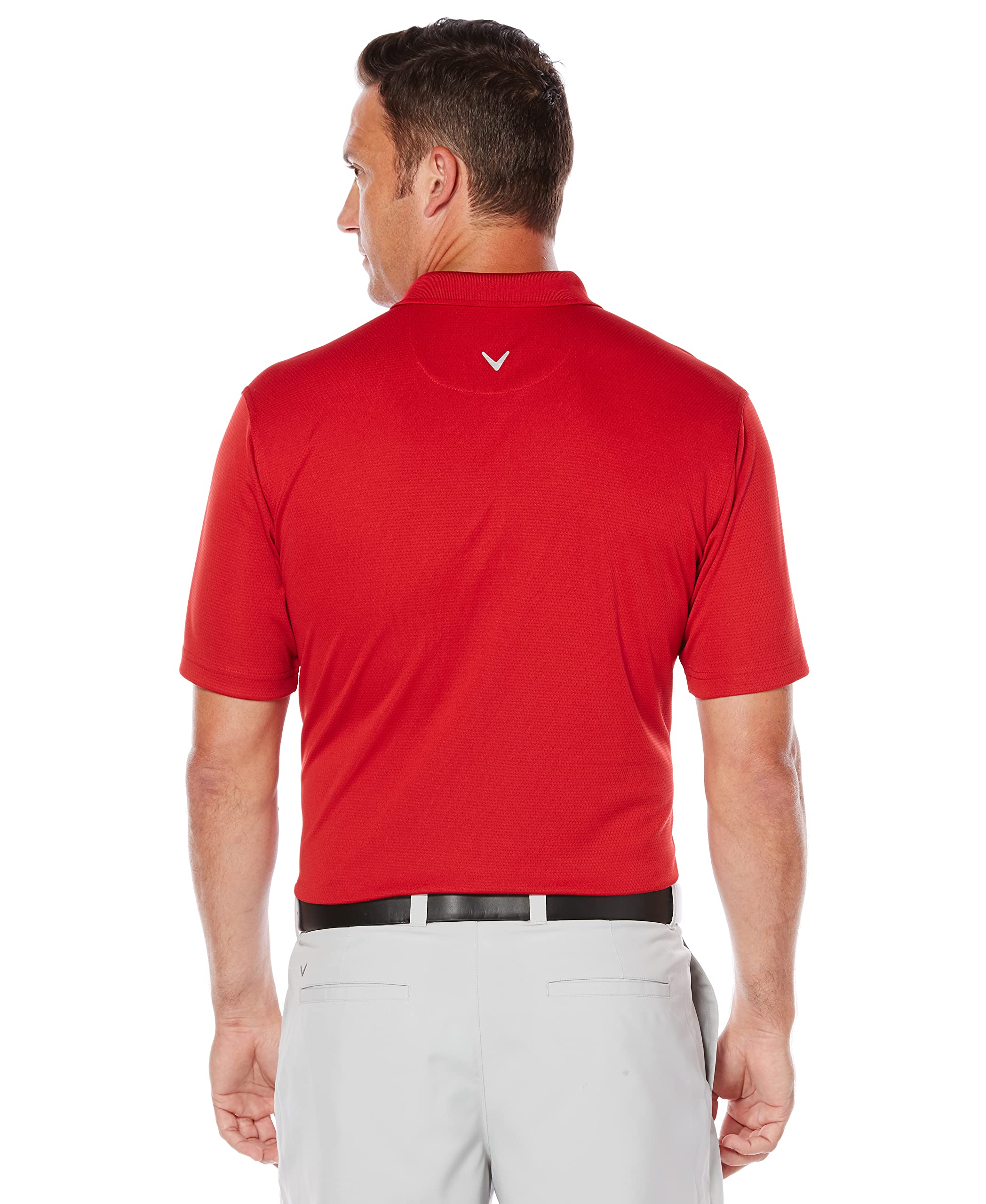 Callaway Men's Short Sleeve Core Performance Golf Polo Shirt with Sun Protection (Size Small-4X Big & Tall), Chili Pepper, 3X-Large