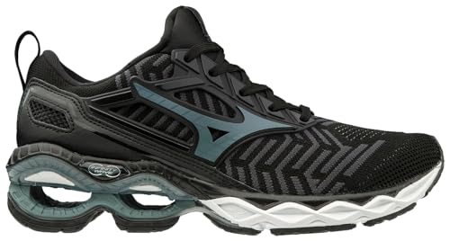 Mizuno Men's Wave Creation 20 Knit Running Shoe, Black-Stormy Weather, 8