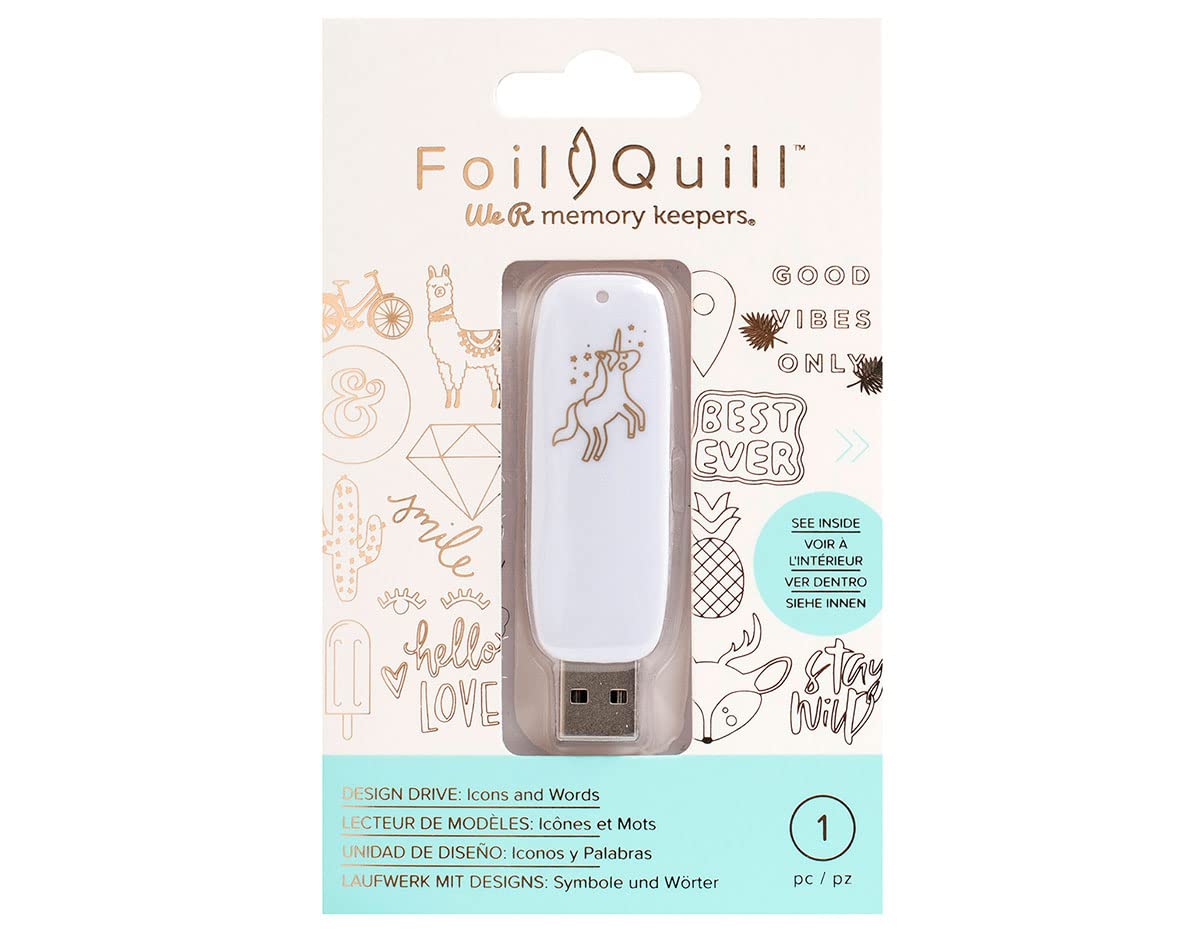 We R Memory Keepers 0633356606888 Drives Foil Quill-Icons and Words (200 Designs), Multicoloured