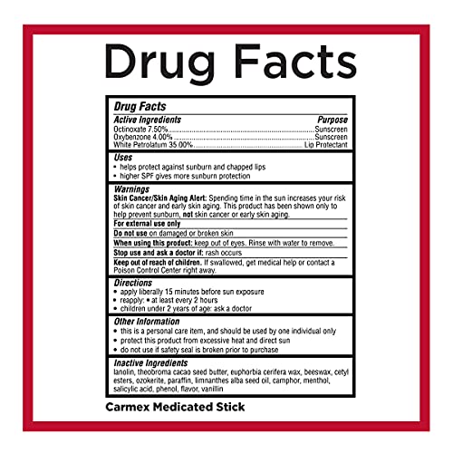 Carmex Classic Medicated Lip Balm Pack, Lip Moisturizer for Chapped Lips, 7 Count (6 Tubes and 1 Stick)