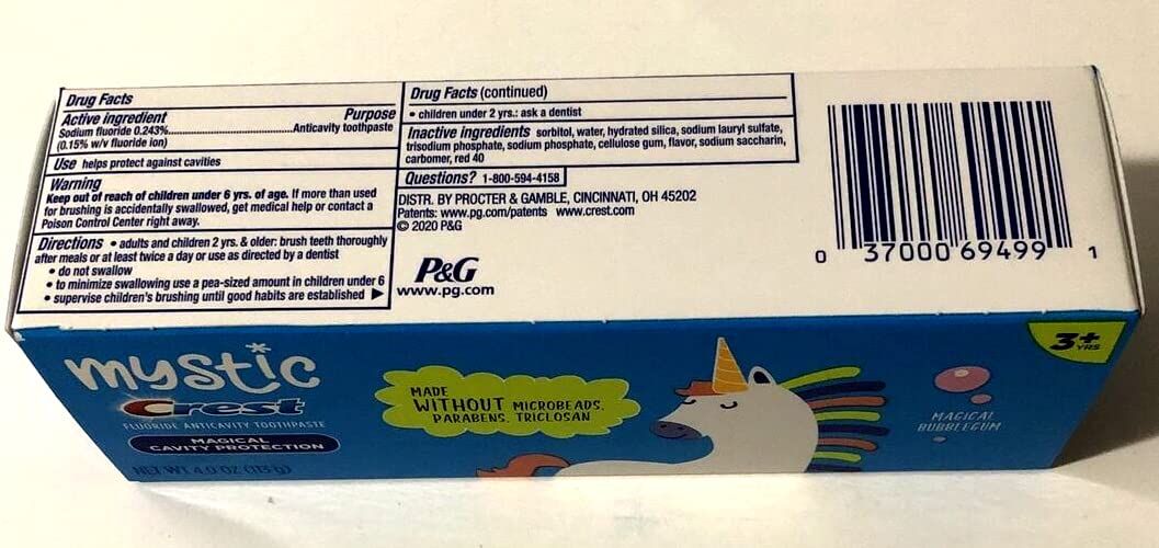 Crest Mystic Kid's Toothpaste, Magical Bubblegum (4 oz, 3 pk)