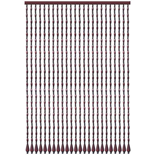 HAPPLiGNLY 31 Strands Beaded Door Curtains for Doorways Wood Bead String Curtain for Room Dividers Encryption Entrance Restaurant Retro Decoration -4 Colors (Color : A, Size : 0.6x1.55m)