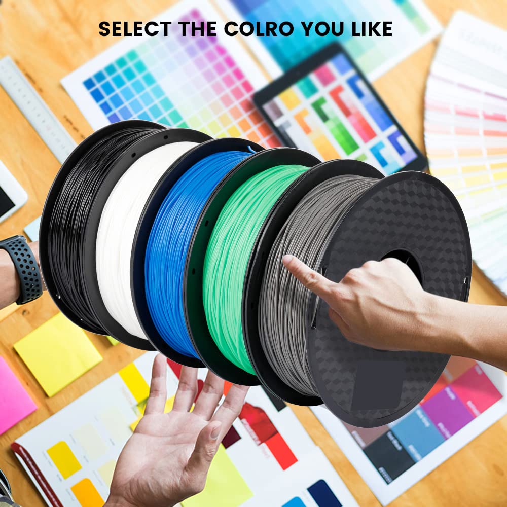 COMGROW PLA Filament 1.75mm PLA 3D Printer Filament, 1kg(2.2lbs) Cardboard Spool, Dimensional Accuracy +/- 0.03mm, Fit for Creality Ender 3/Ender 3 V2/Ender 3 Pro/Other FDM 3D Printers (Green 1-Pack)