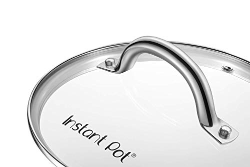 Instant Pot Tempered Glass Lid, 7.6-In, Mini 3-Qt, , Cooking Pot Lid, Stainless Steel Handle and Rim, Clear
