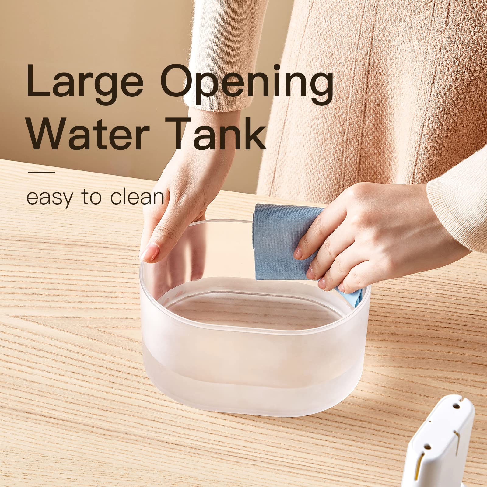 Small Portable 1L Humidifier, Mini Top Fill Cool Mist Air Humidifier, Dual Nozzles Desktop Humidifier for Baby Bedroom Office, Whisper-Quiet Operation, 2 Spray Modes & Night Light Modes, Auto Shut-Off