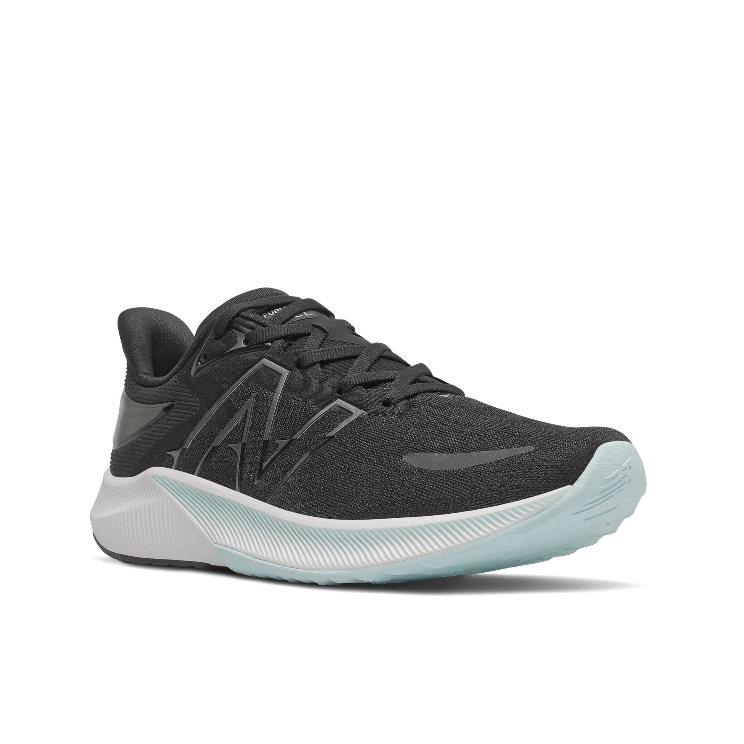 New Balance Women's FuelCell Propel V3 Running Shoe, Black/Pale Blue Chill, 8