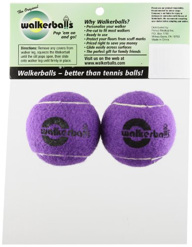 MABIS Pre-Cut Walker Glide Balls, Purple, One Pair