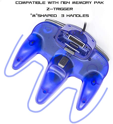 N64 Controller, Wired N64 Games Gamepad for 64-bit System Console Video Game (Pack of 2)