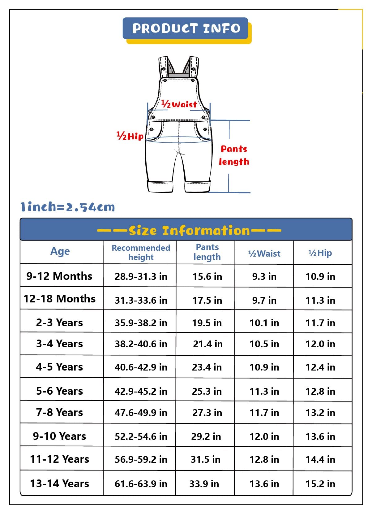 KIDSCOOL SPACE Denim Overalls,Baby Little Big Kids Hammer Loop on Jeans Dungarees Pants,Light Blue,12-18 Months